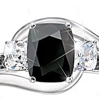 Black Velvet Womens Black Spinel Gemstone Ring Black Velvet Womens Black Spinel Gemstone Ring