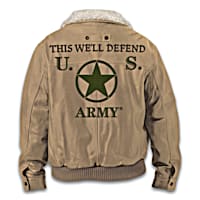 Men's Us Army Bomber Jacket – Classic Cotton Twill With Army Men's Us Army Bomber Jacket – Classic Cotton Twill With Army