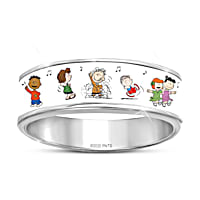 PEANUTS Happiness Womens Sterling Silver Plated Spinning PEANUTS Happiness Womens Sterling Silver Plated Spinning
