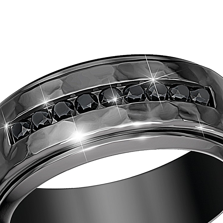 Black sapphire ring mens store