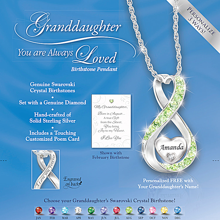 Personalised jewellery for granddaughter store