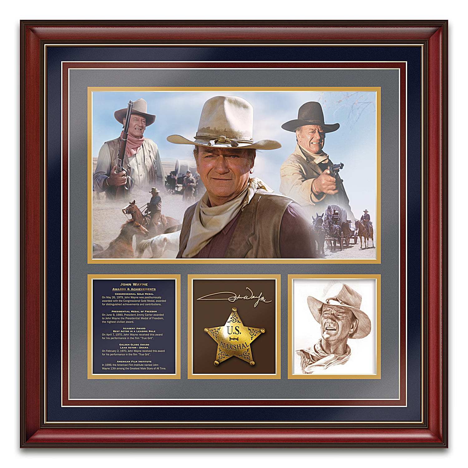 John Wayne Posters And Frame Sold At Auction: PETER SHINN JOHN WAYNE