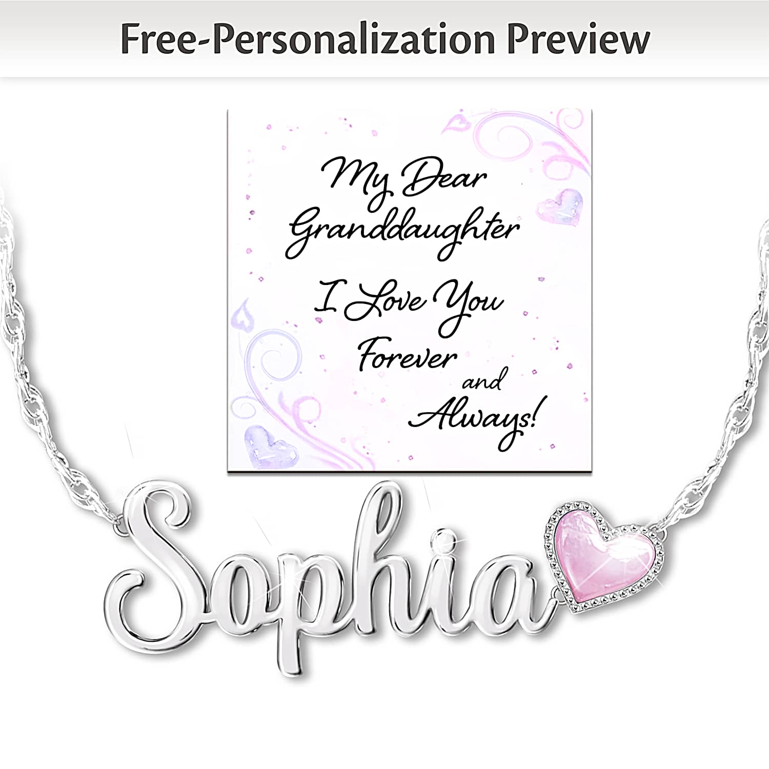 My Dear Granddaughter Personalized Necklace