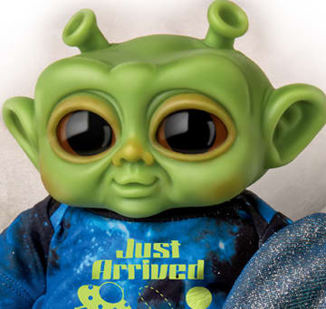 Alien Doll: Just Arrived Green Silicone Alien Baby Doll