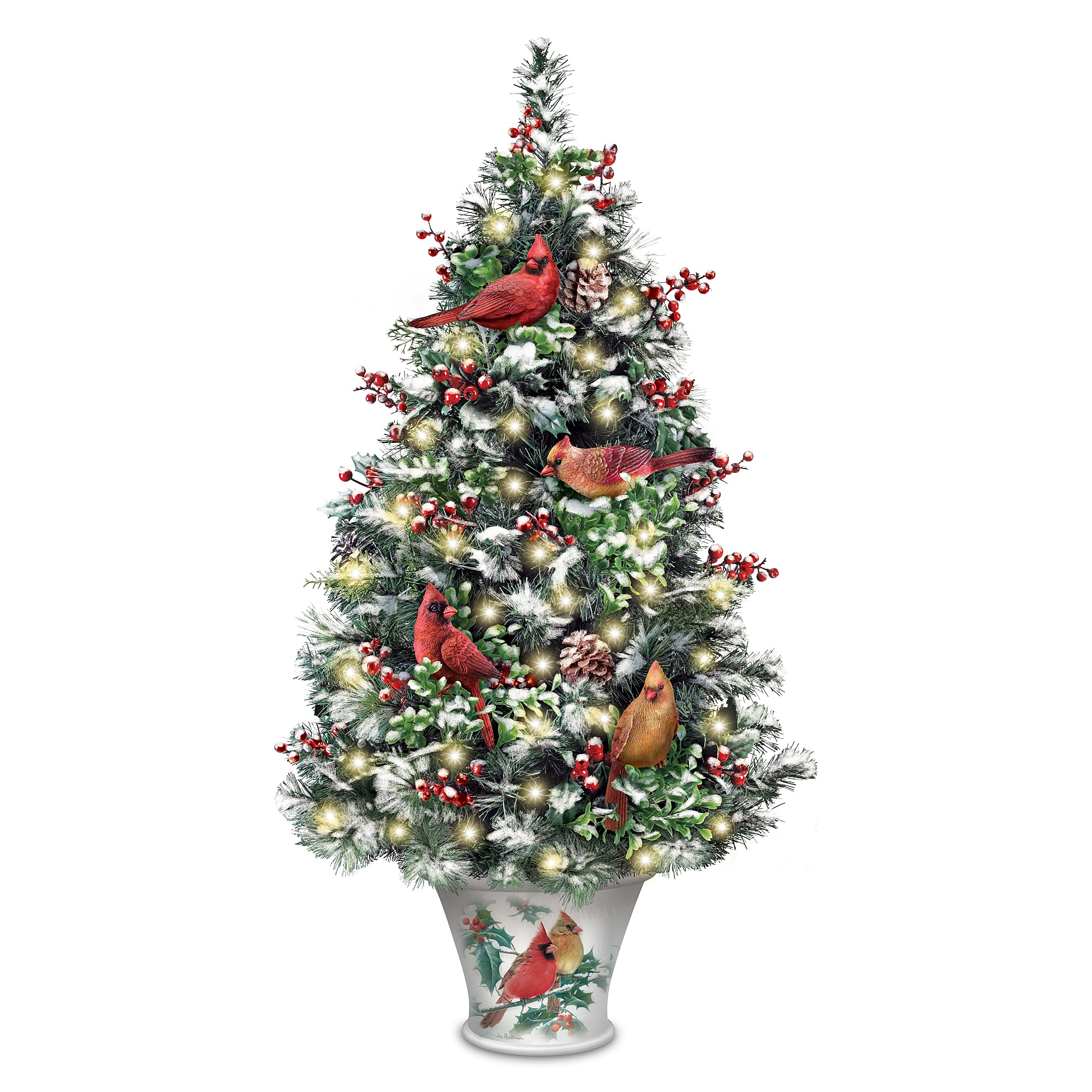 Winters Beautiful Blessings LED-Lighted Christmas Tabletop Tree With ...