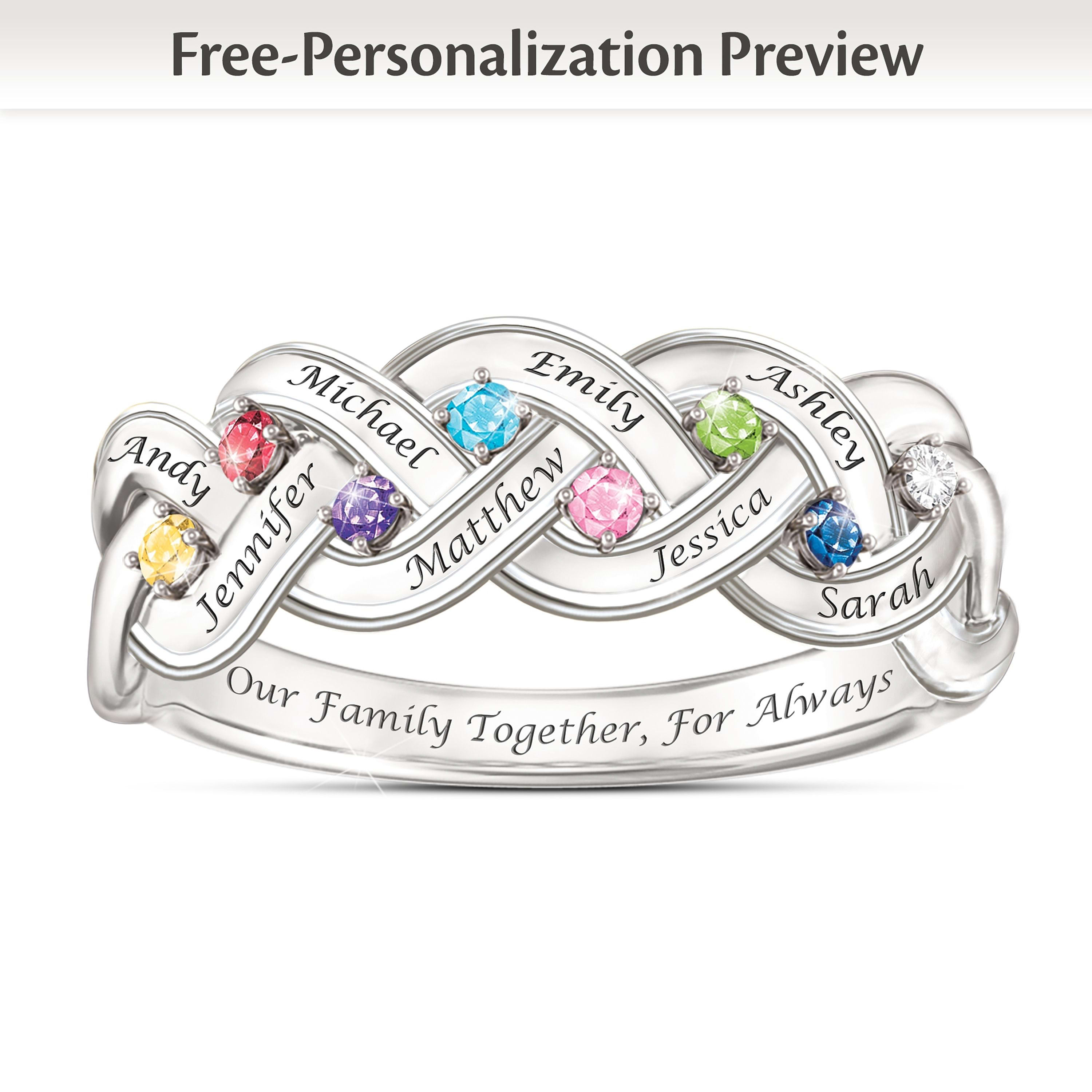 Together For Always Family Engraved Ring