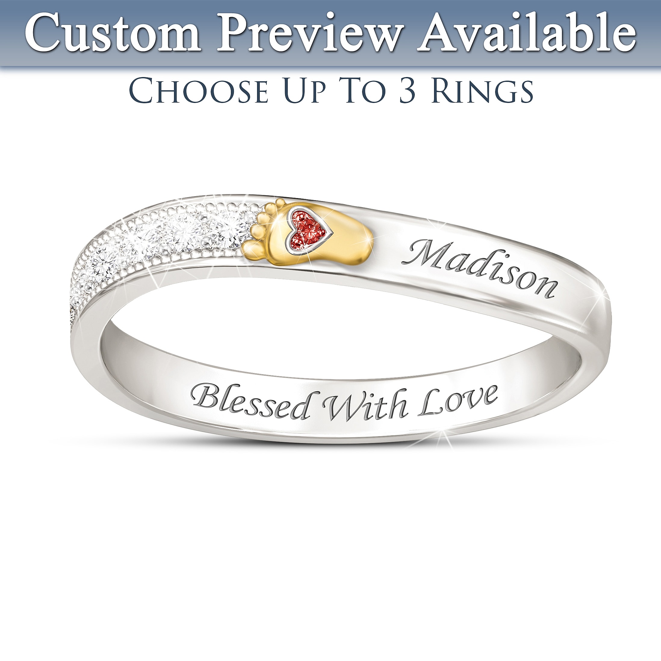Love At First Sight Personalized Diamond Ring: Qty. 1