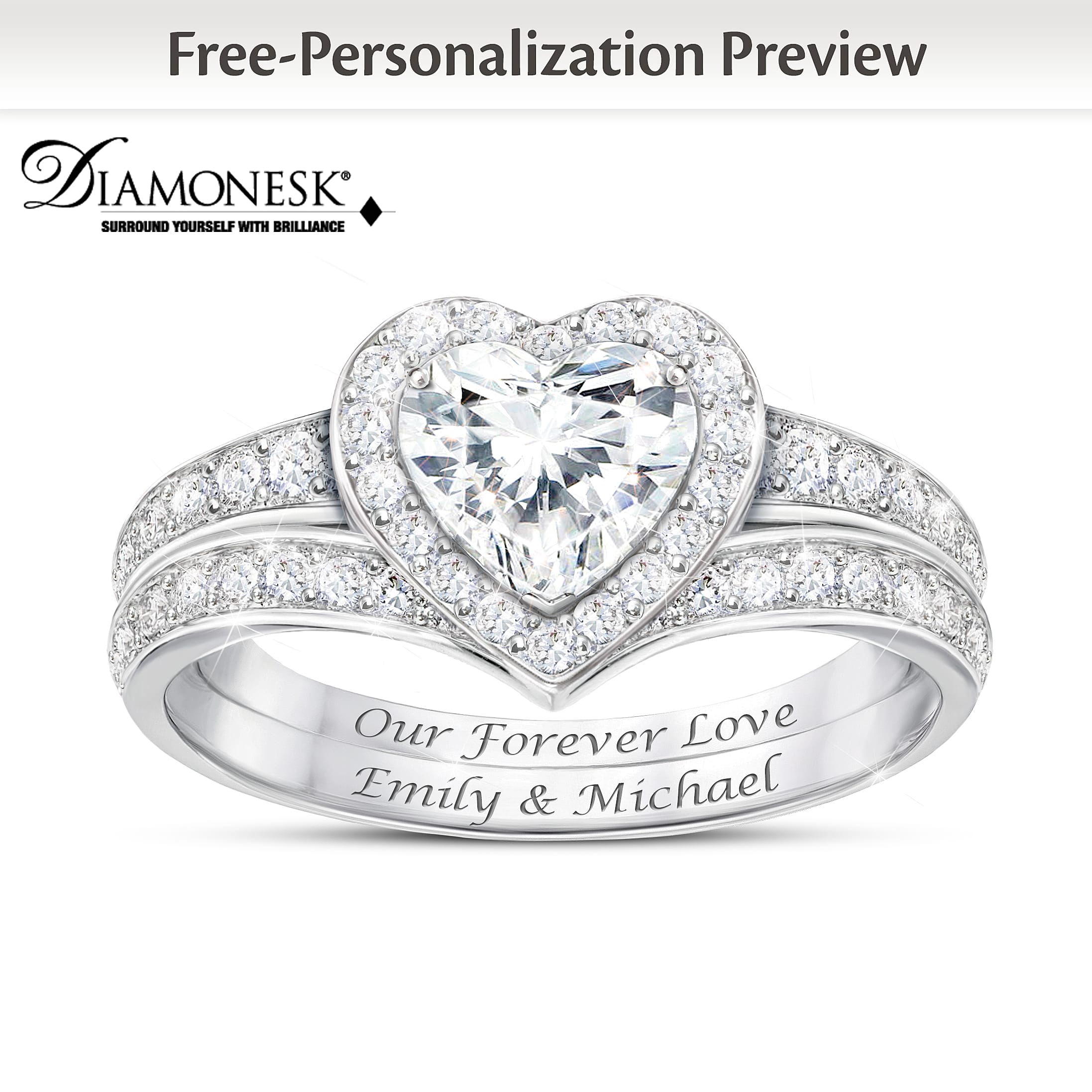 Better Together Romantic Heart-Shaped Nesting Ring Set Featuring A ...