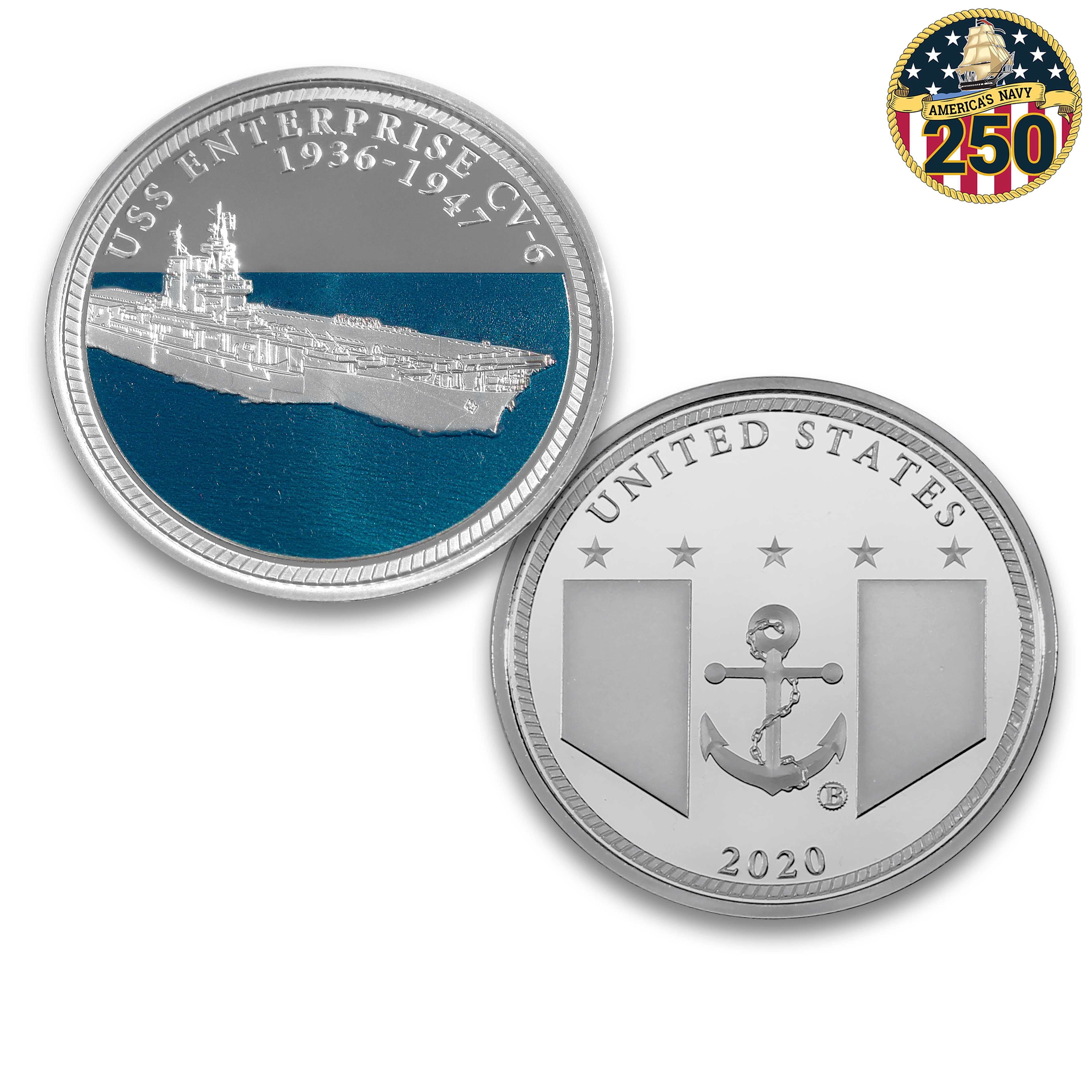 The U.S. Navy Aircraft Carrier 99% Silver-Plated Proof Coin Collection ...
