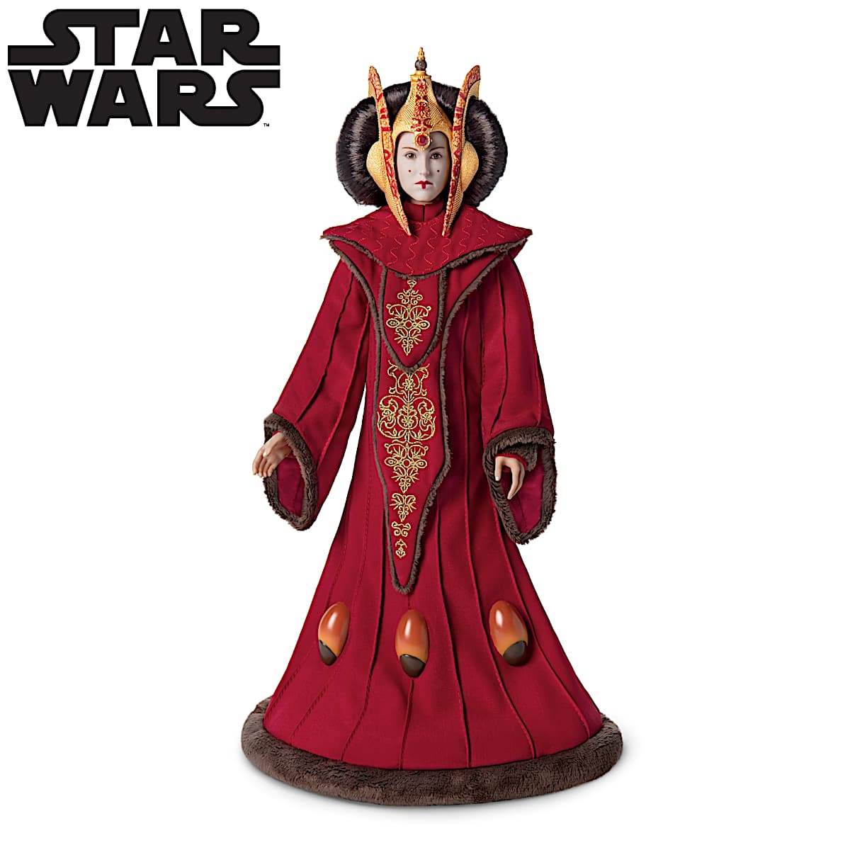STAR WARS 15 Tall Padmé Amidala Portrait Figure With Hand-Tailored ...