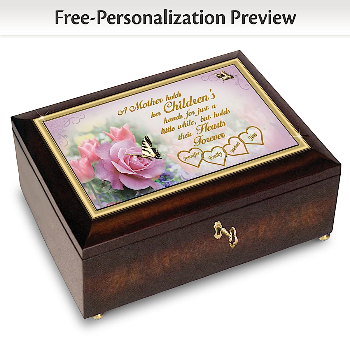 Keepsake Music Box: A Mothers Love Personalized jewelry musical box ...