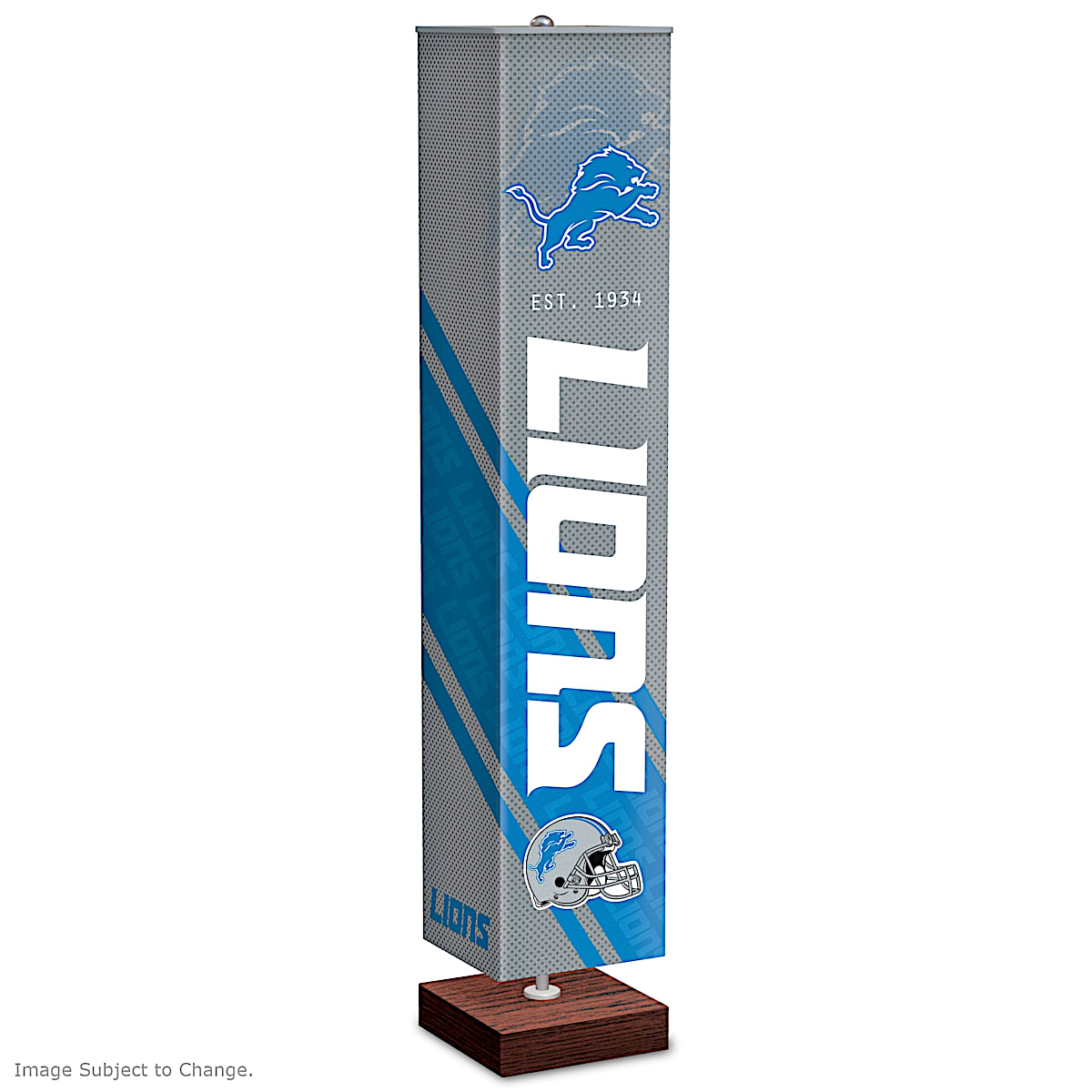 Detroit Lions NFL Floor Lamp With Foot Pedal Switch