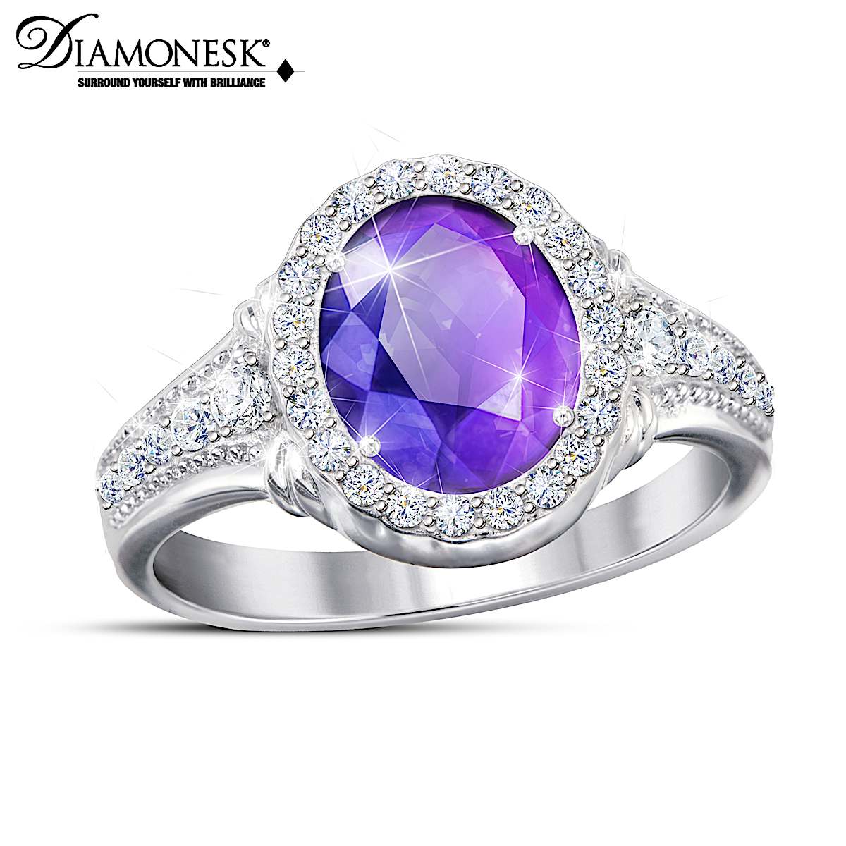 Sensational Shades Womens Sterling Silver Mood Ring Featuring A Faceted ...