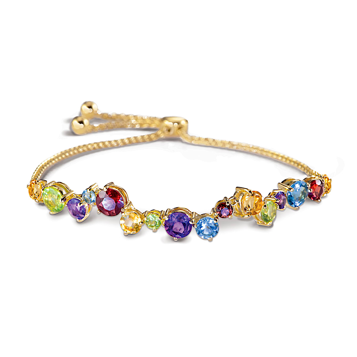 Colors Of Beauty 18K Gold-Plated Bolo-Style Bracelet Featuring Over 5 ...