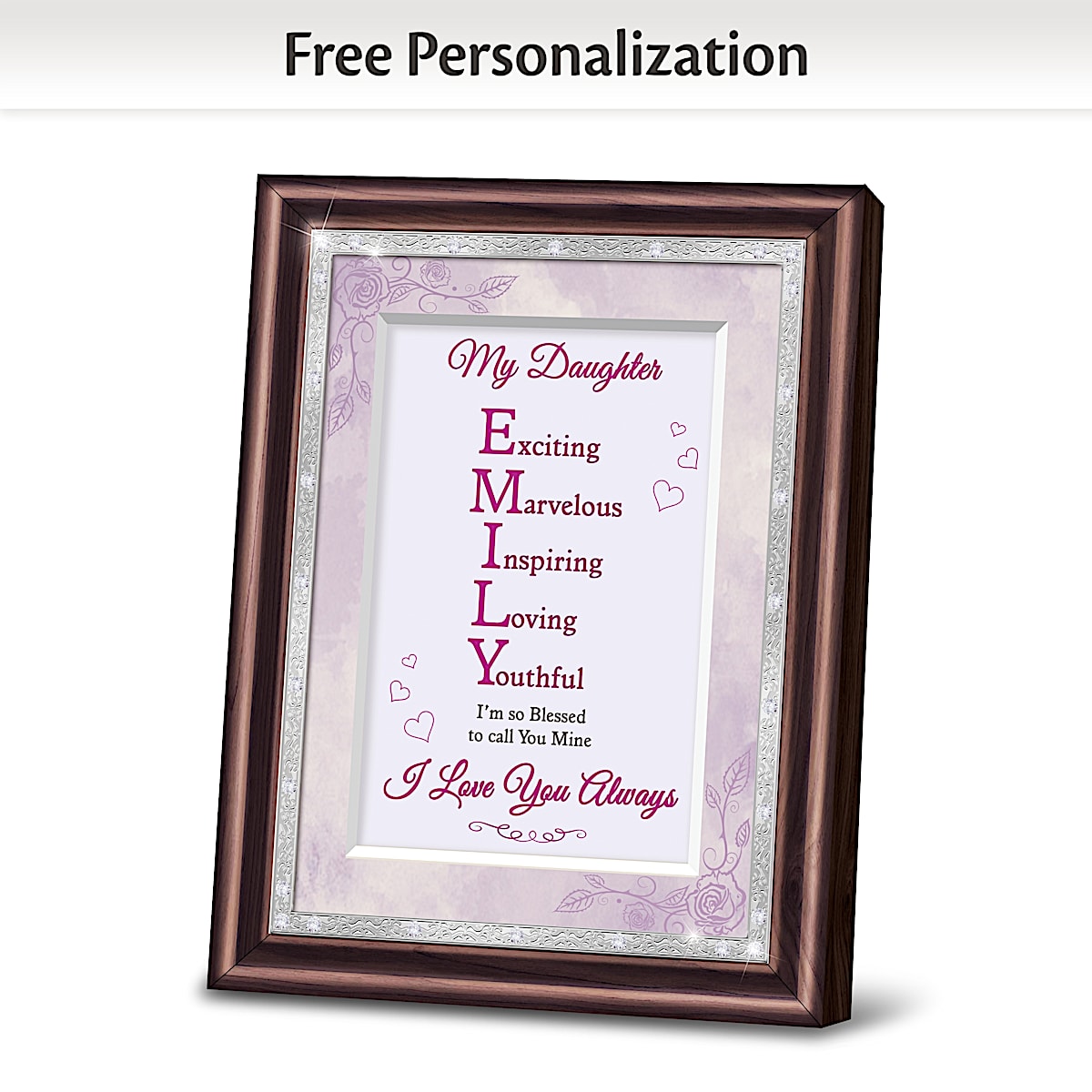 My Daughter, You Are One Of A Kind Personalized Poem Frame Featuring ...