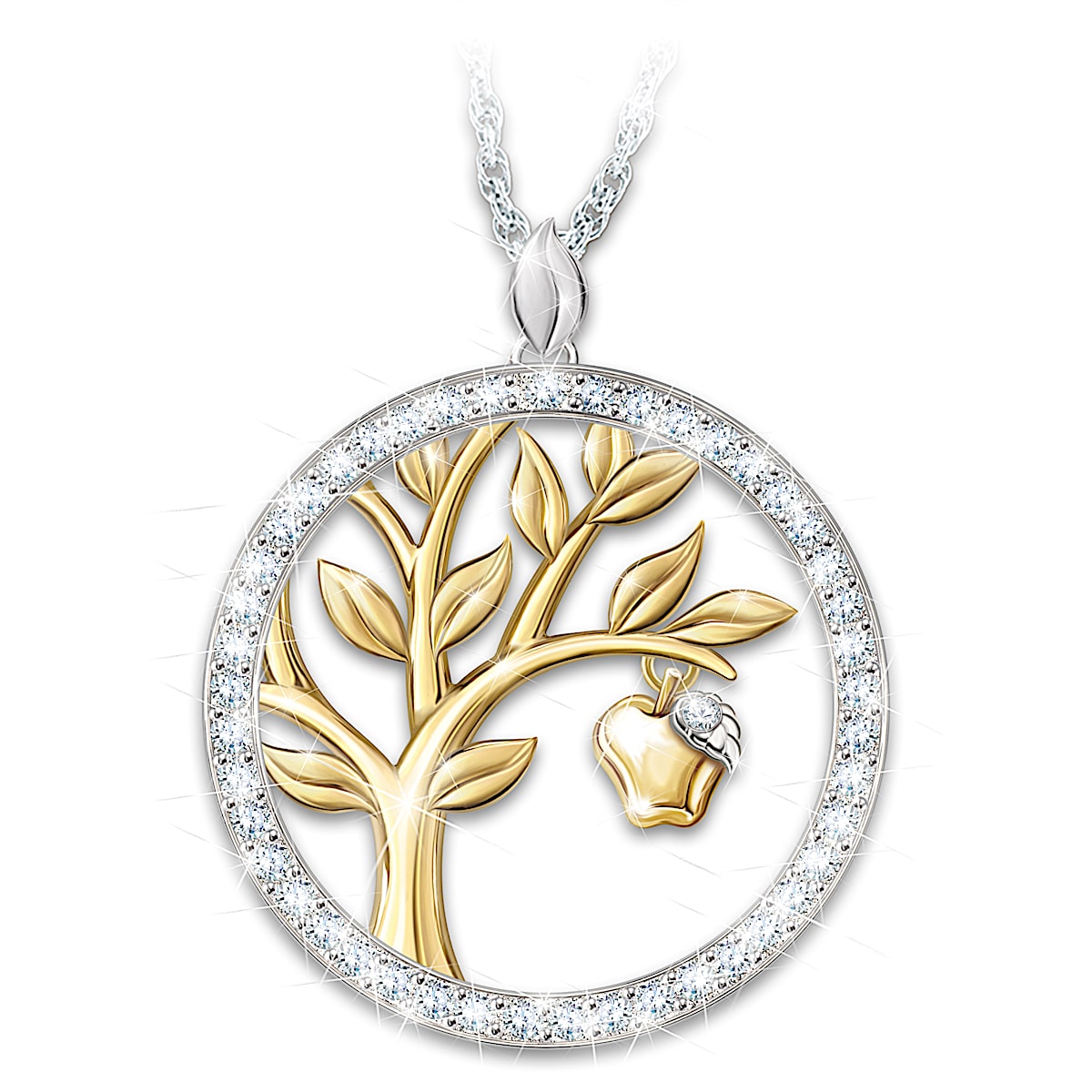 Tree Of Knowledge Pendant Necklace With 18K Gold-Plated Accents ...