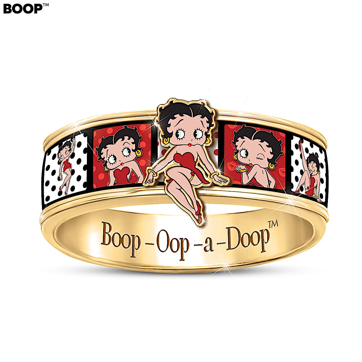 Betty Boop Gold Ring – 18K Gold-Plated Spinning Ring – The Bradford ...