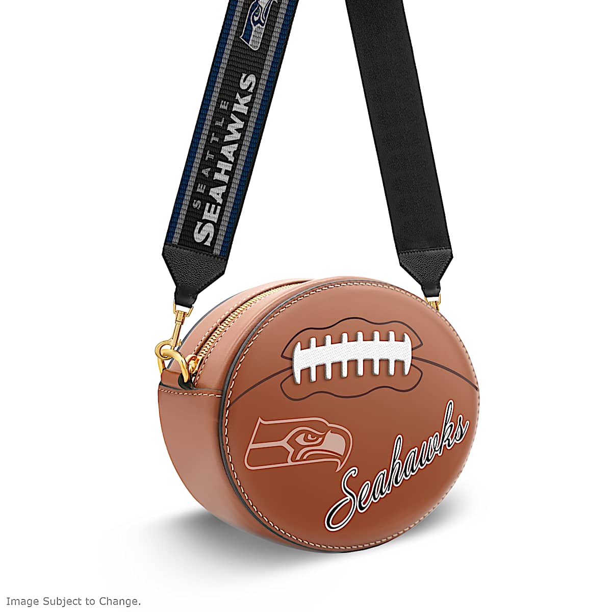 Seattle Seahawks NFL Football-Shaped Faux Leather Crossbody Bag With ...