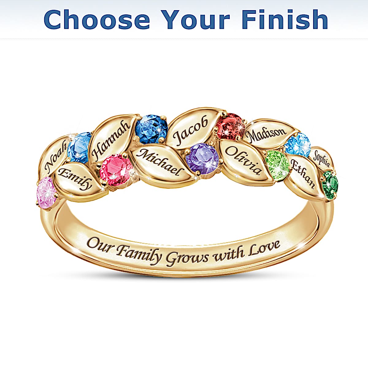Sterling Silver Or 18K Gold-Plated Personalized Crystal Birthstone ...
