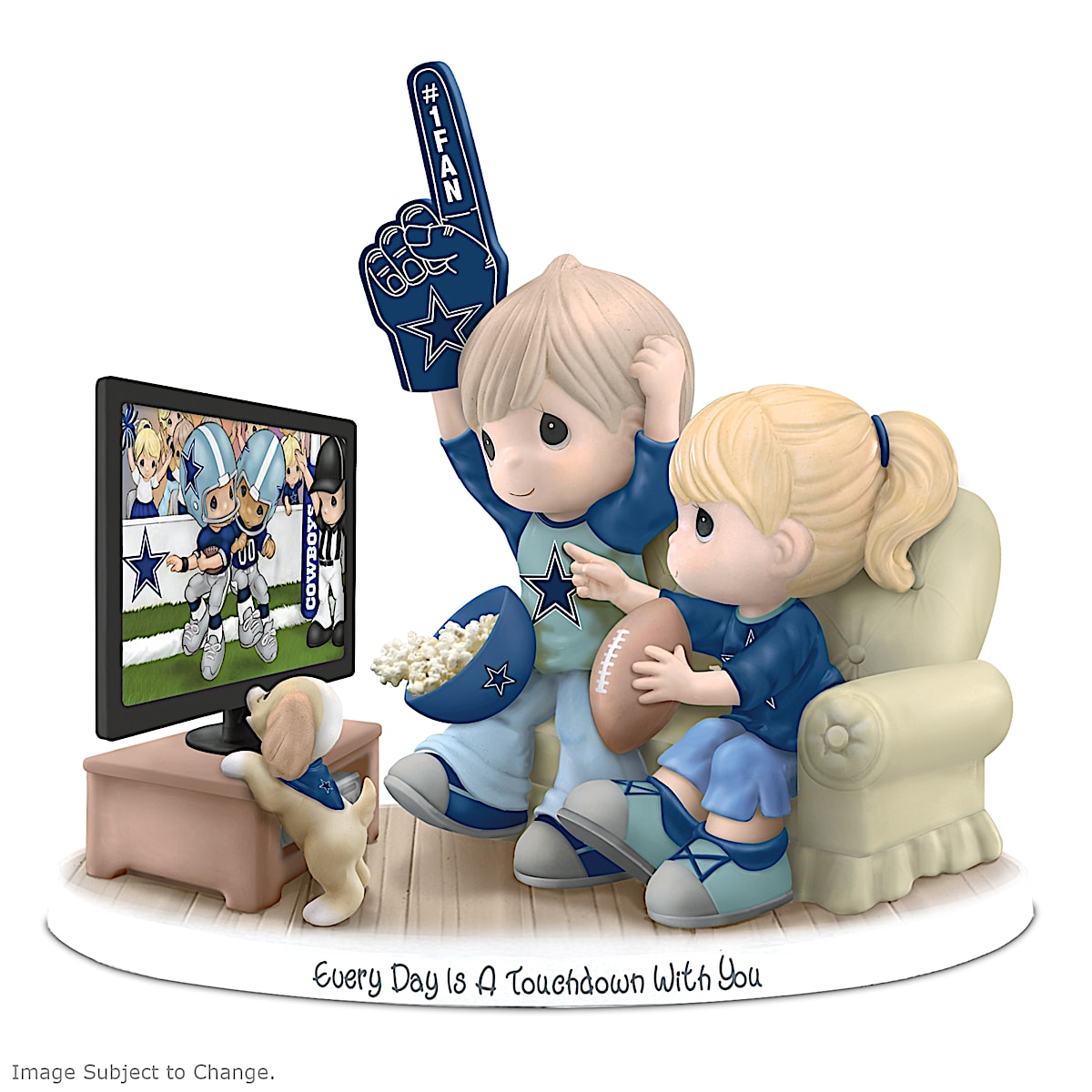 Every Day Is A Touchdown With You Dallas Cowboys Hand-Painted NFL Figurine