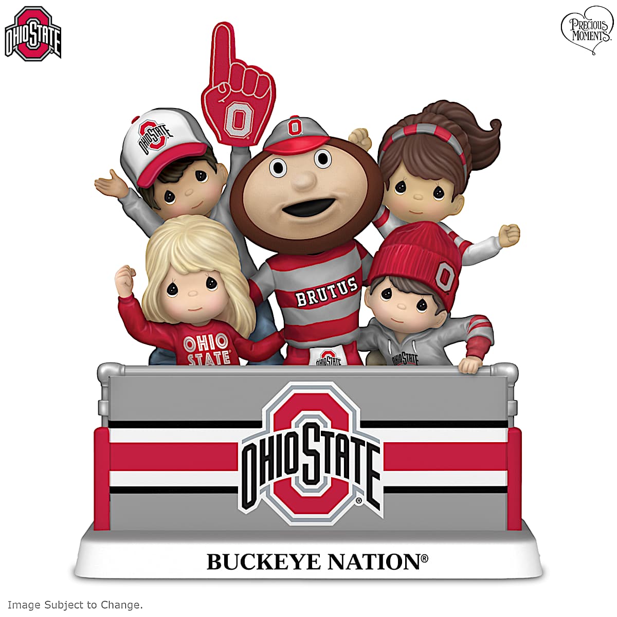 Ohio State University Buckeyes Hand-Painted Figurine Featuring Brutus ...