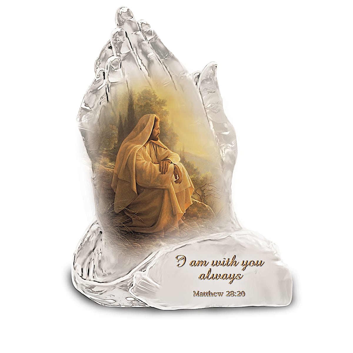 In Gods Hands Religious Art Figurine Collection