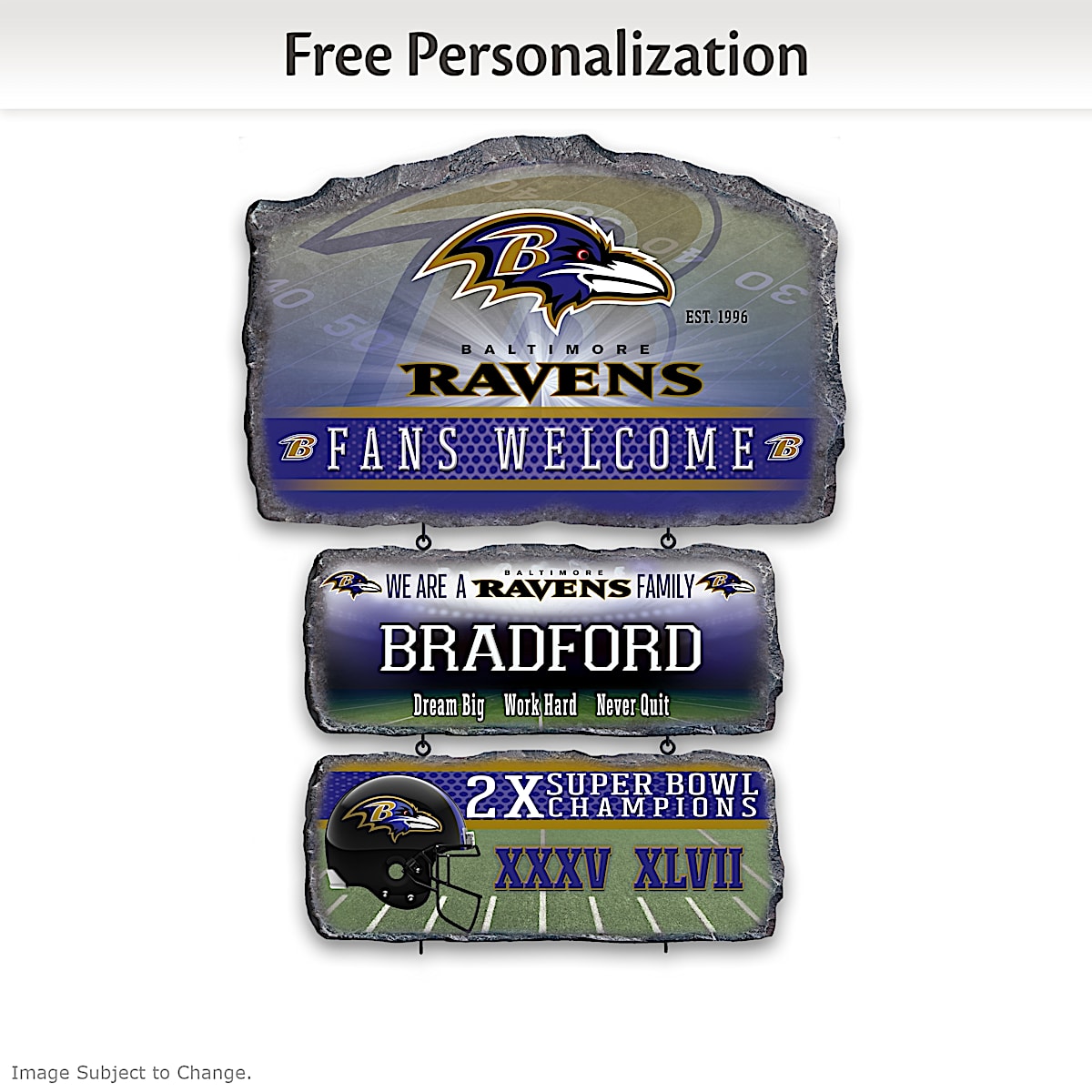 Baltimore Ravens Personalized NFL Welcome Sign Collection Featuring ...