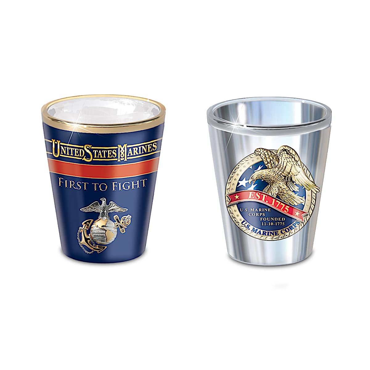 History Of The USMC Shot Glass Collection Featuring 2 Custom-Designed ...