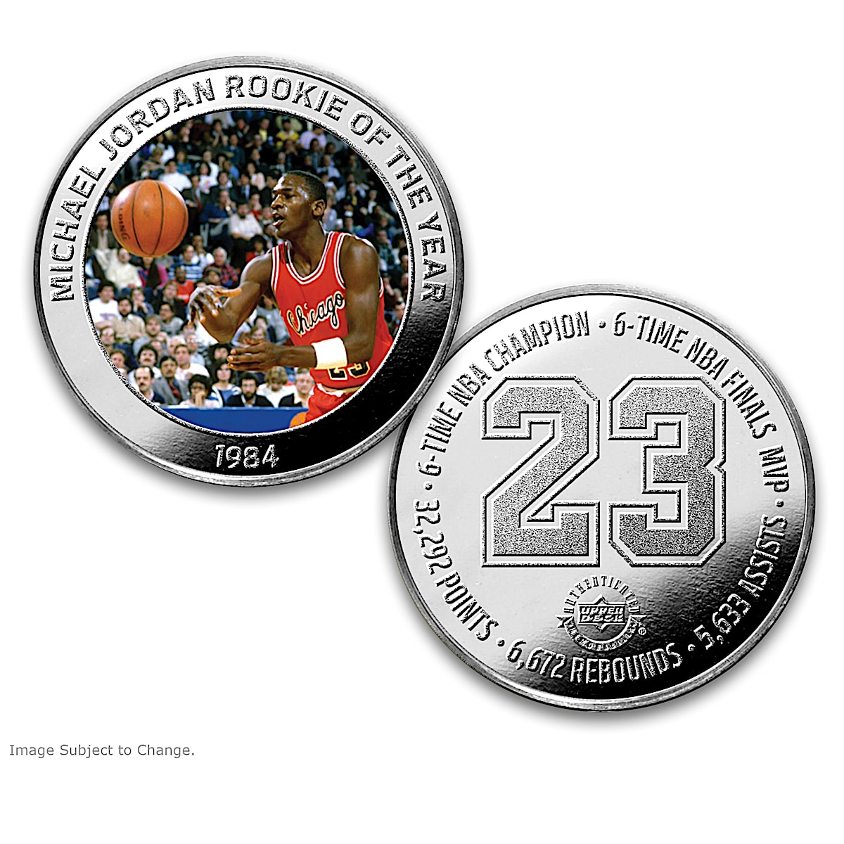 Upper Deck Michael Jordan Coin Collection Featuring Full-Color Images ...