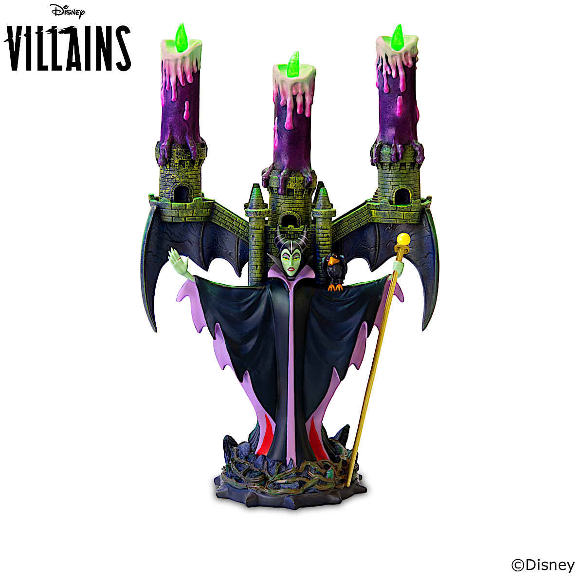 Disney Villains Illuminated Candelabras With Flameless Candles ...
