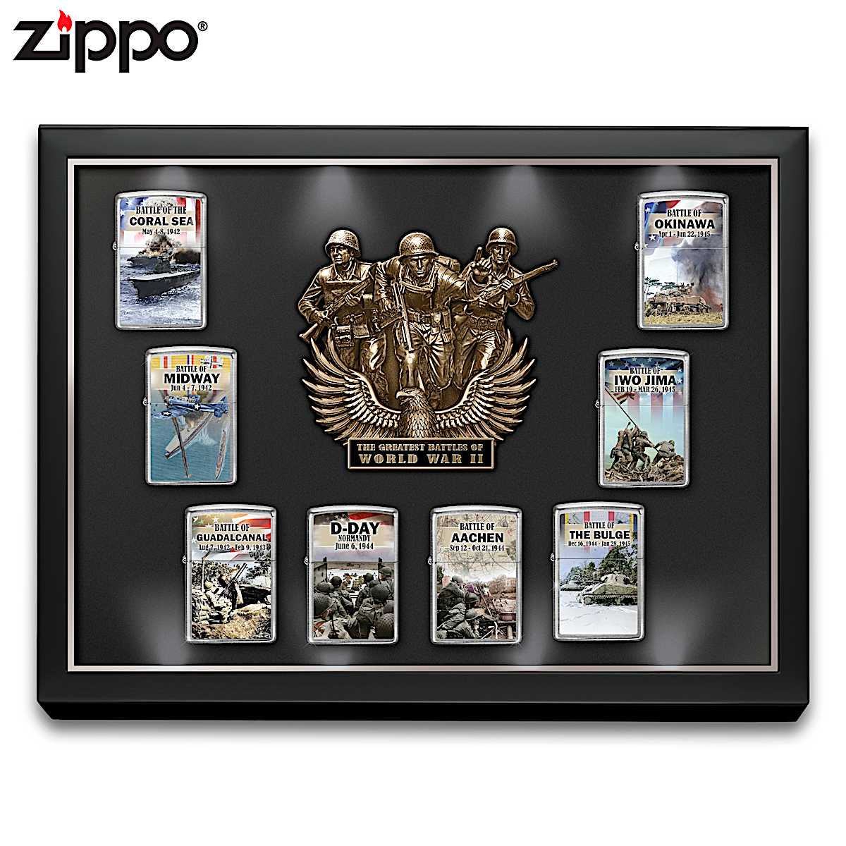 Zippo® Lighters Featuring Real WWII Battle Photos And Comes With An ...