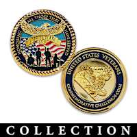 United States Veteran 24K Gold-Plated Commemorative Challenge Coin ...