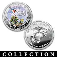 250th Anniversary Of The U.S. Marine Corps 99.9% Silver-Plated Proof ...