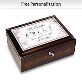 Daughter, Youre One Of A Kind Personalized Wooden Heirloom Music Box ...