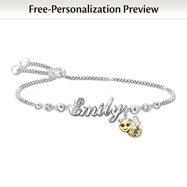 Personalised bee bracelet store