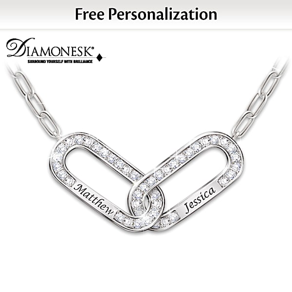 Personalised link necklace store