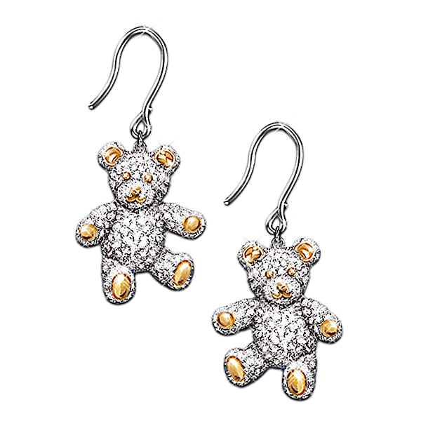 I Love You Beary Much Teddy Bear Earrings
